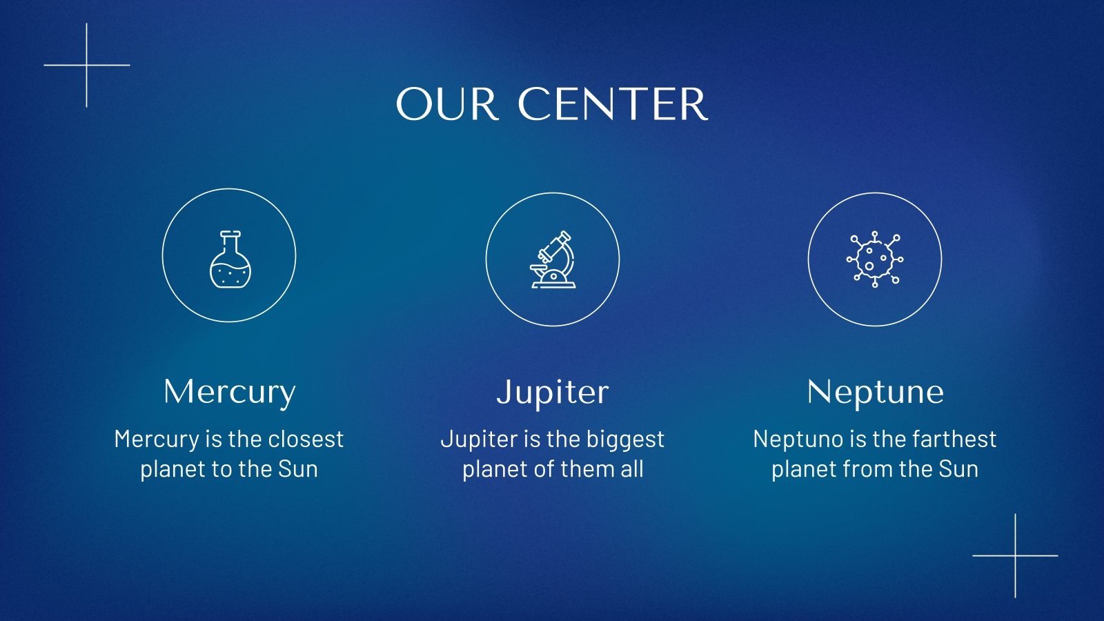 Centro de experimentación médica y científica | Google Slides