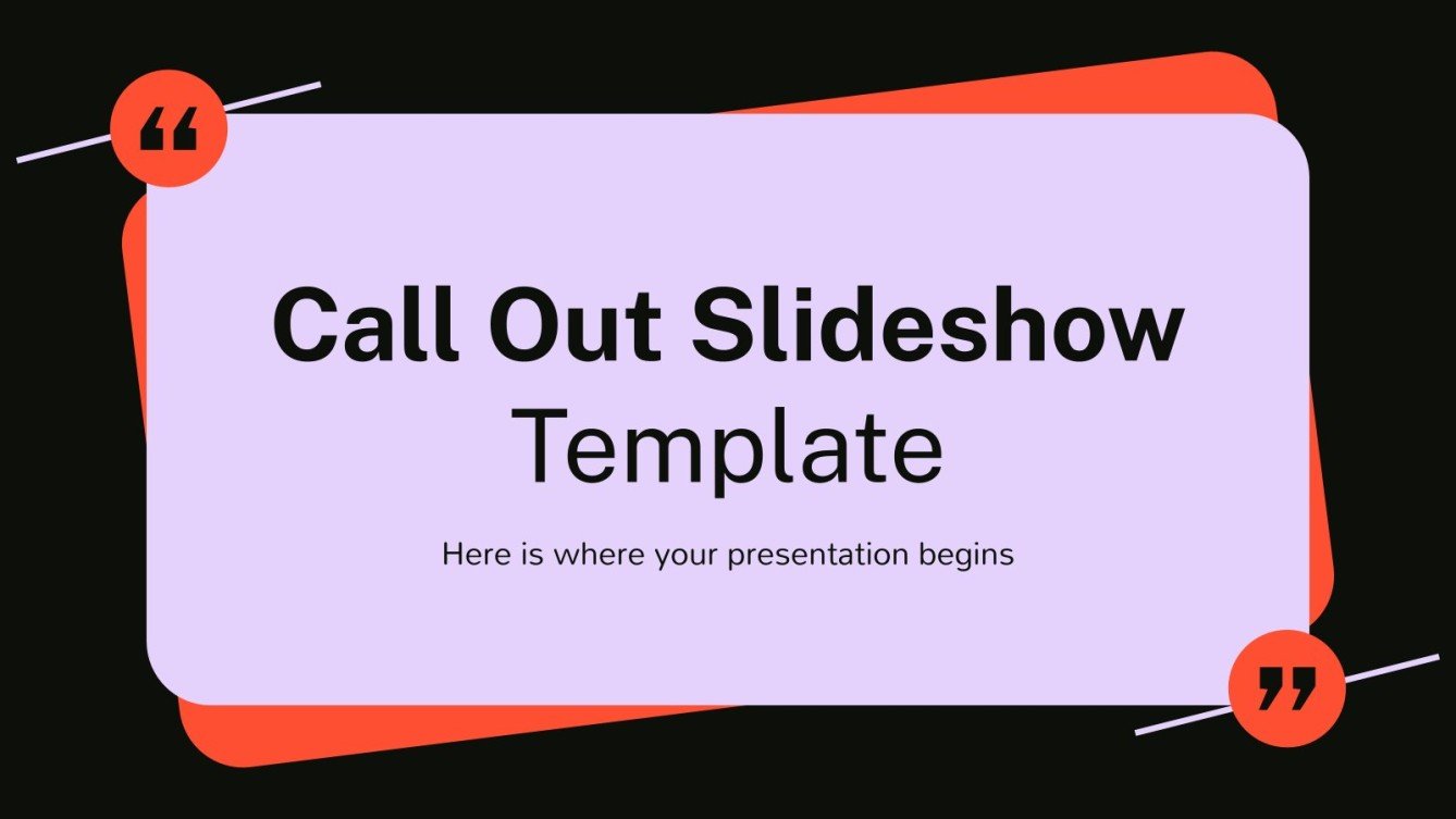 Call Out Slideshow Template Presentation