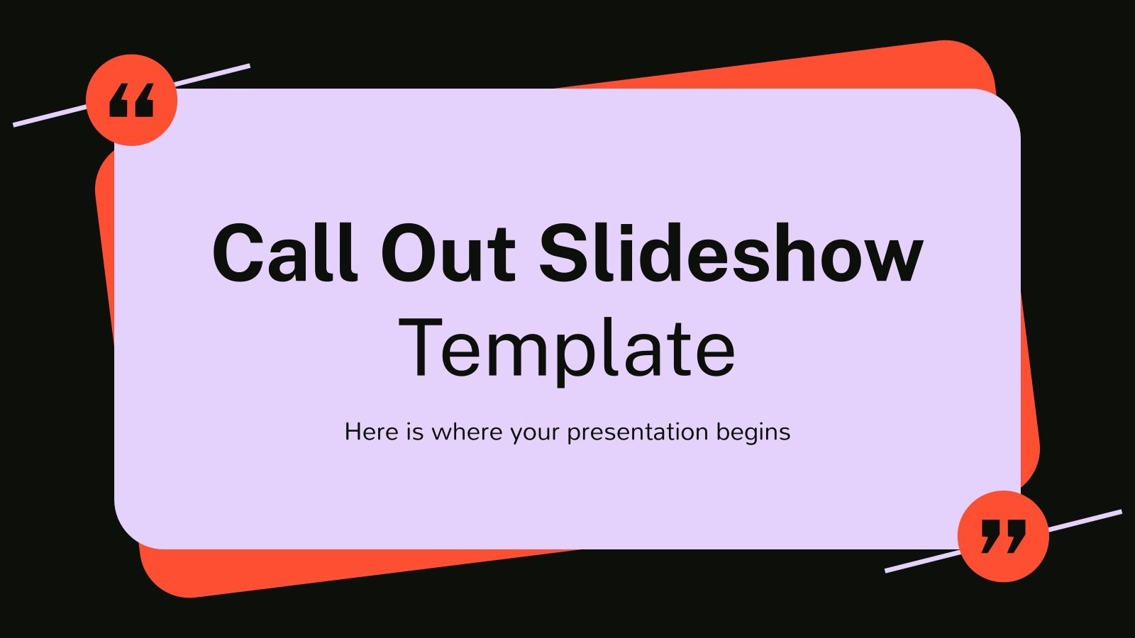 Call Out Slideshow Template Presentation