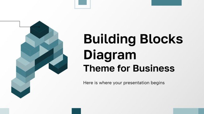 Building Blocks Diagram Theme for Business Presentation