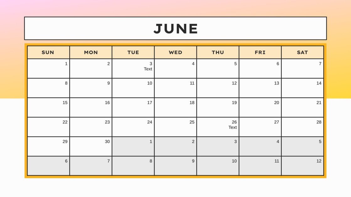 2025 Calendar Simple Style Presentation