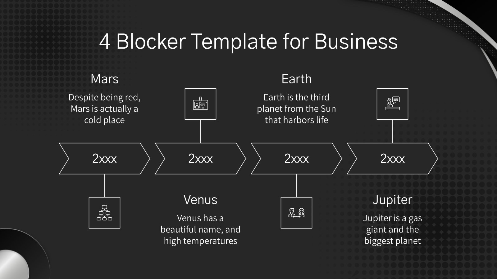 4 Blocker Template for Business Presentation