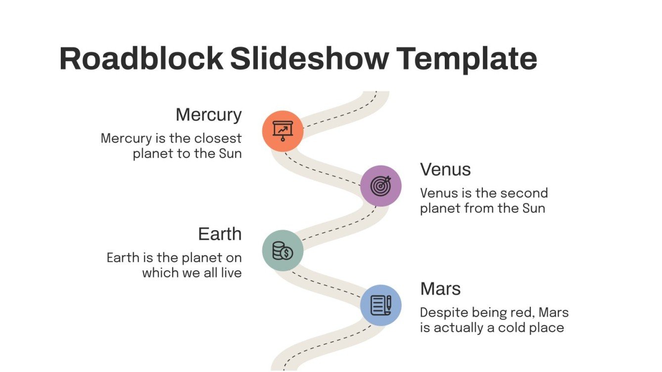 Roadblock Slideshow Template Presentation