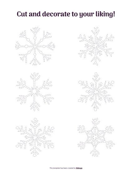 Snowflake Cut-outs Template