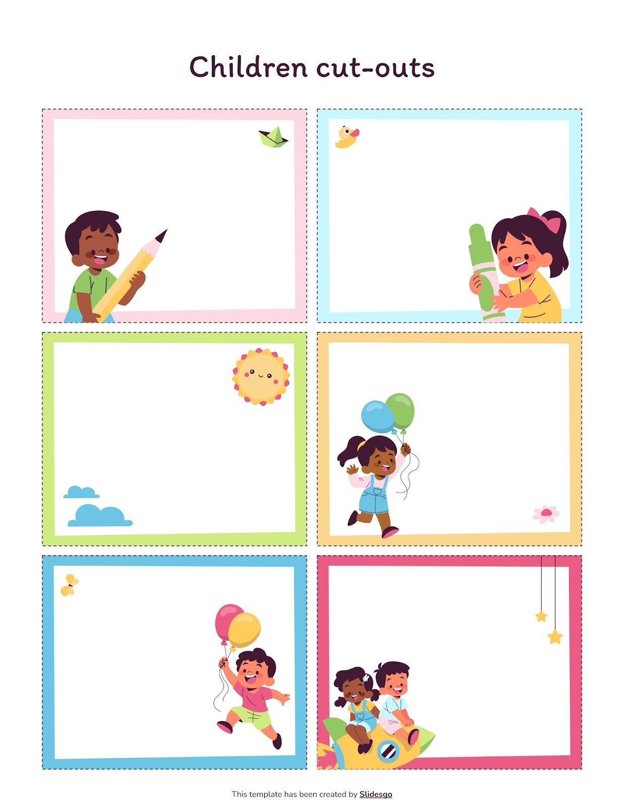 Children Cut-outs Template