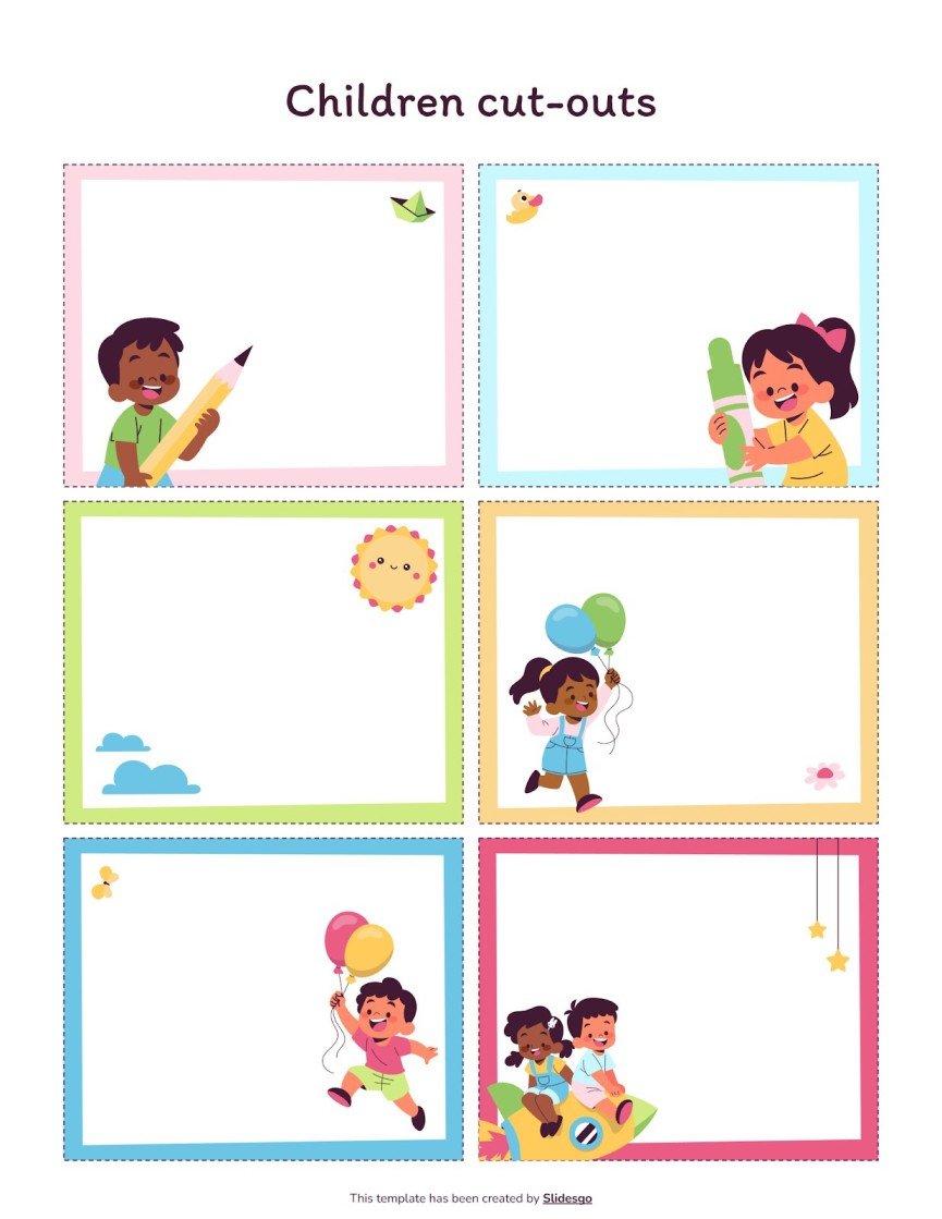Children Cut-outs Template