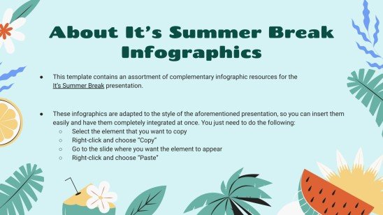 It's Summer Break Infographics Template