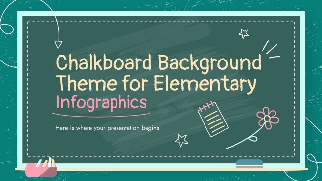 Chalkboard Background Theme for Elementary Infographics