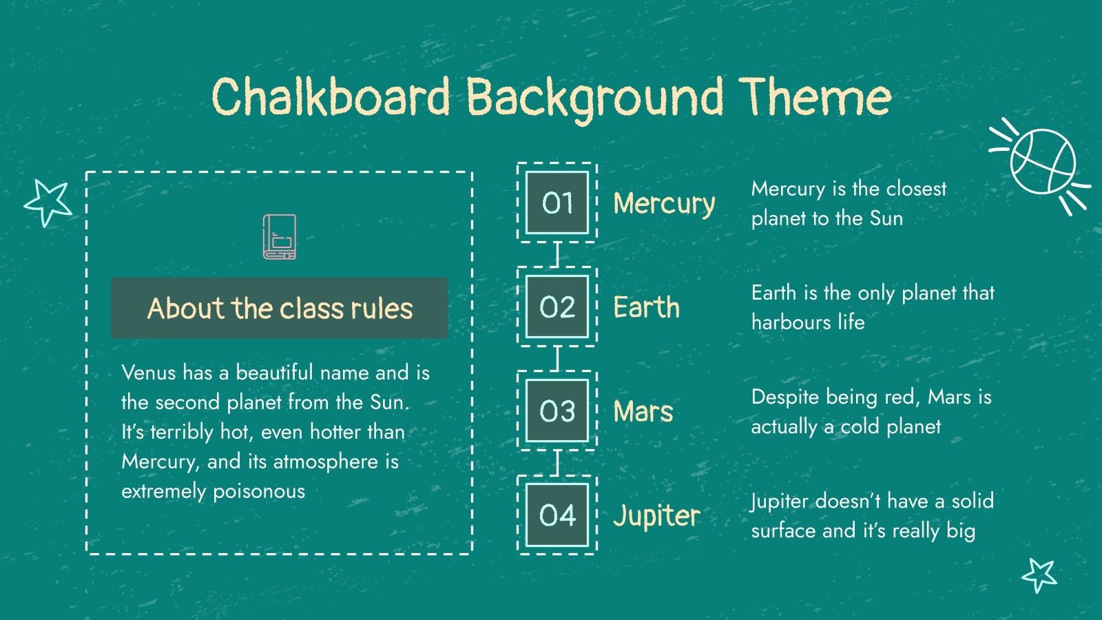 Chalkboard Background Theme for Elementary Infographics