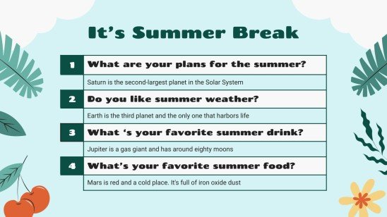 It's Summer Break Infographics Template
