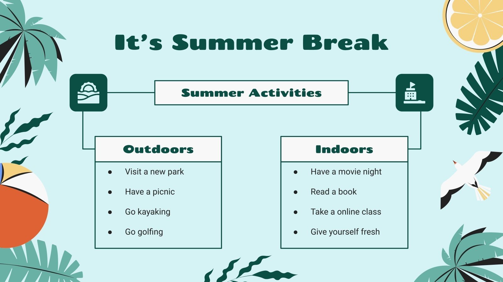 It's Summer Break Infographics Template