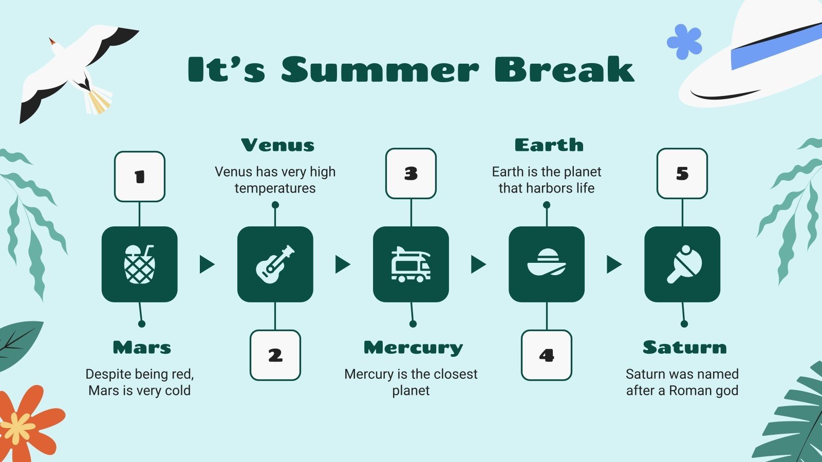 It's Summer Break Infographics Template