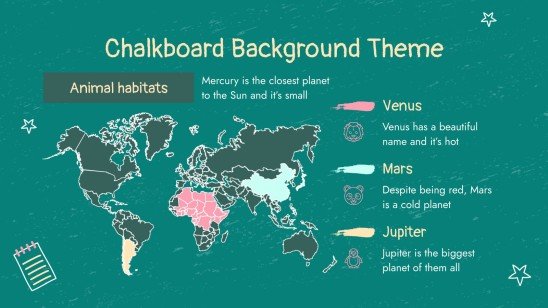 Chalkboard Background Theme for Elementary Infographics