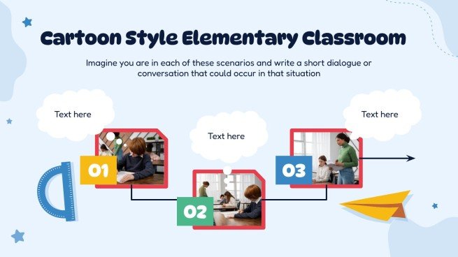 Cartoon Style Elementary Classroom Essentials Infographics