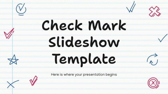 Check Mark Slideshow Template Presentation