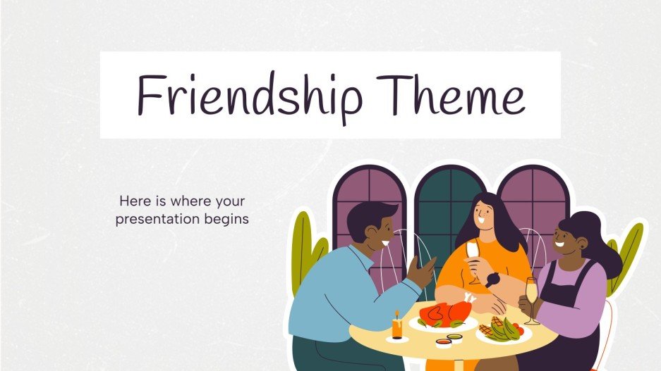 Plantilla gratis sobre la amistad para Google Slides y PPT