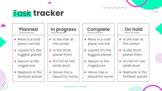 Tuesday Tasks Slides Presentation