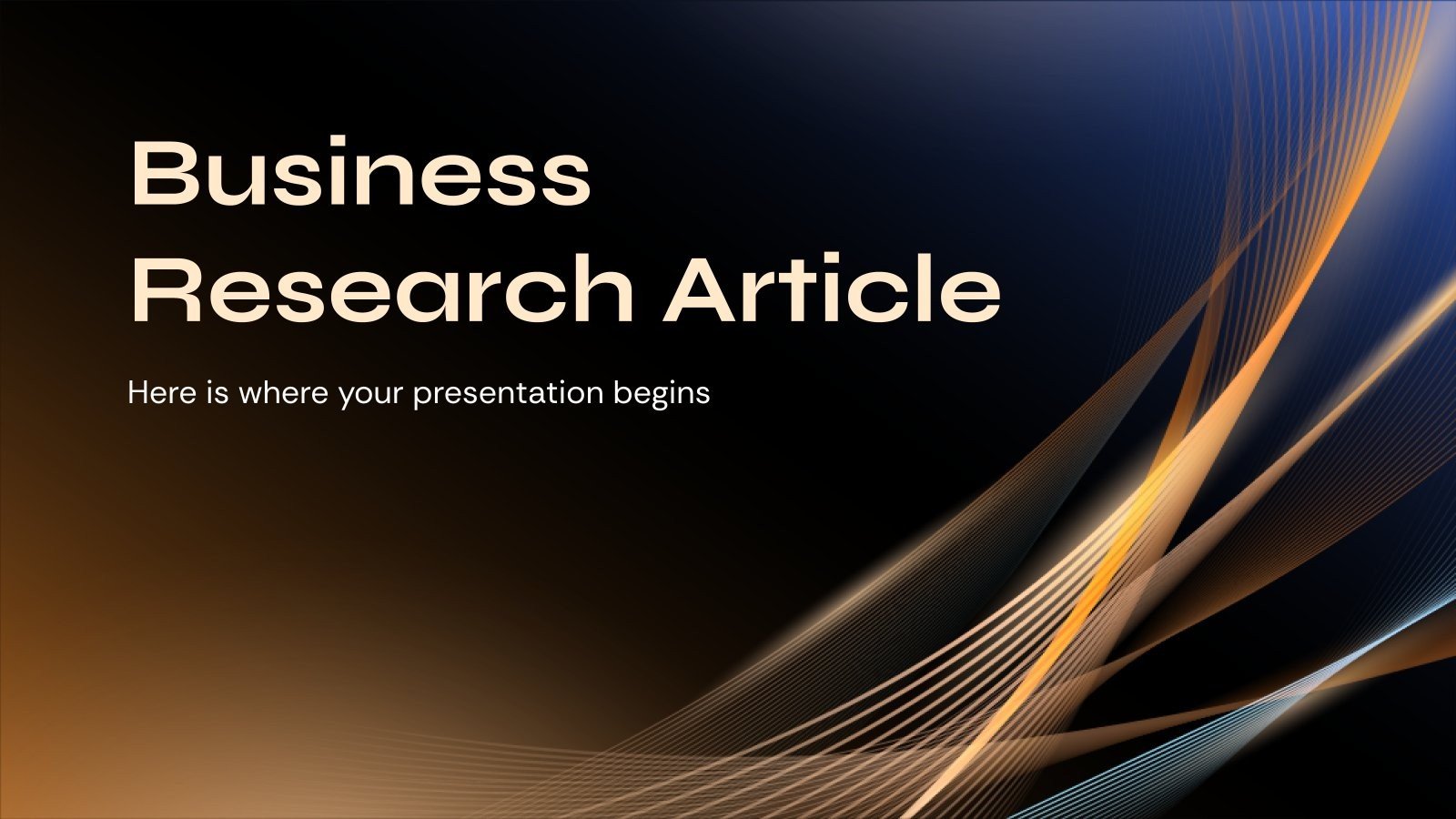 Business Research Article Presentation