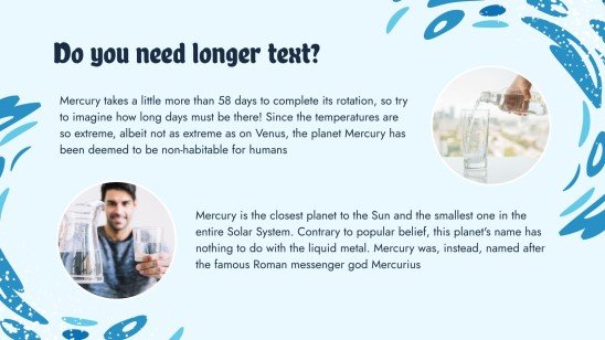 Drinking Water Slideshow Template Presentation