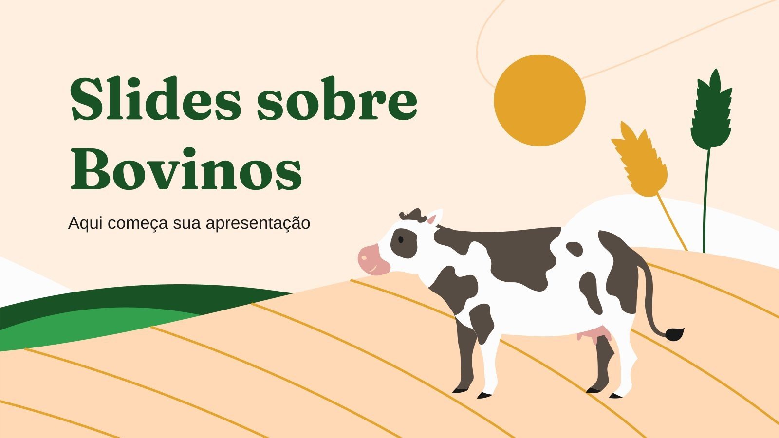 Plantillas gratis sobre vacas para Google Slides y PowerPoint