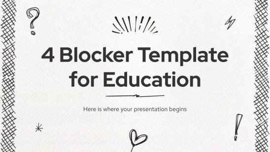 4 Blocker Template for Education Presentation