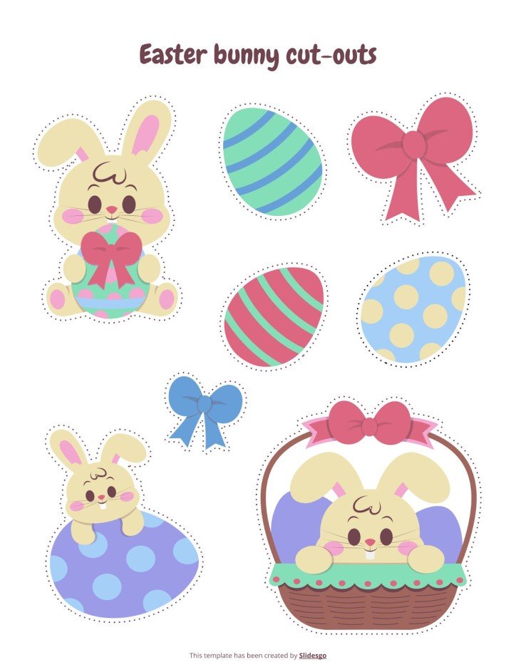 Easter Bunny Cut-outs Template