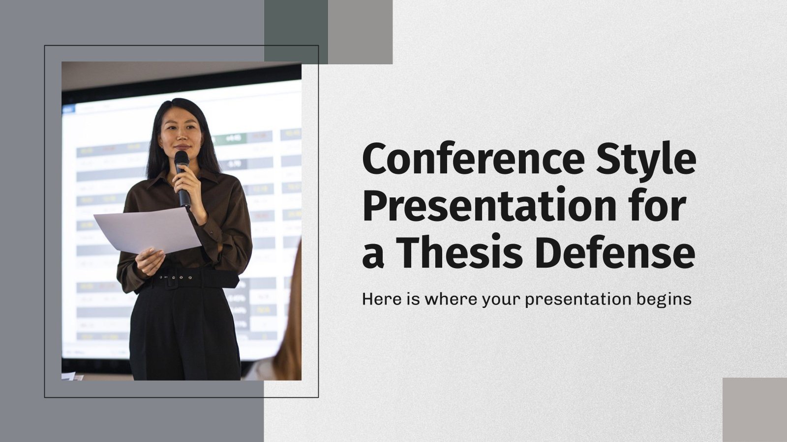 Conference Style Presentation for a Thesis Defense