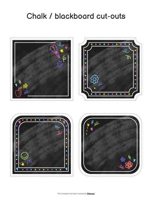 Chalk / Blackboard Cut-outs Template