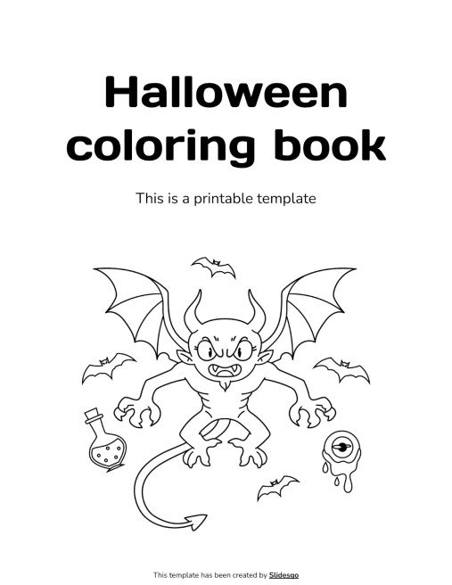 Halloween Coloring Book Template