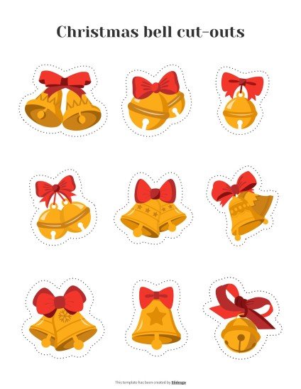 Christmas Bell Cut-outs Template