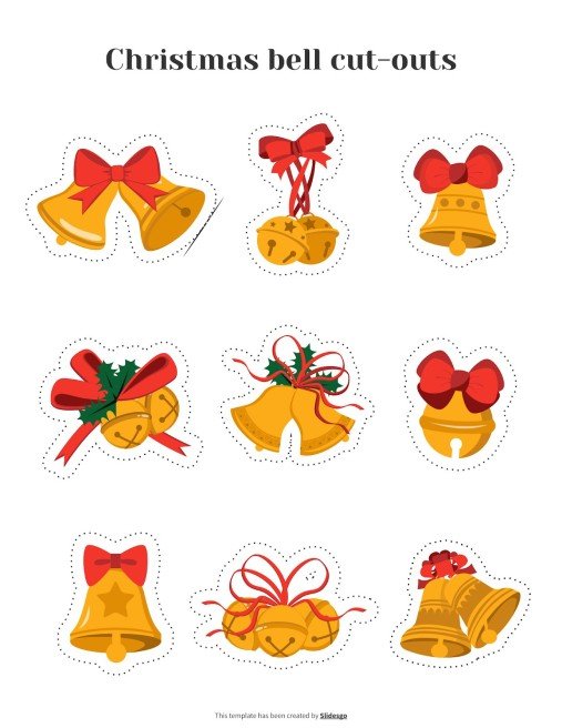 Christmas Bell Cut-outs Template