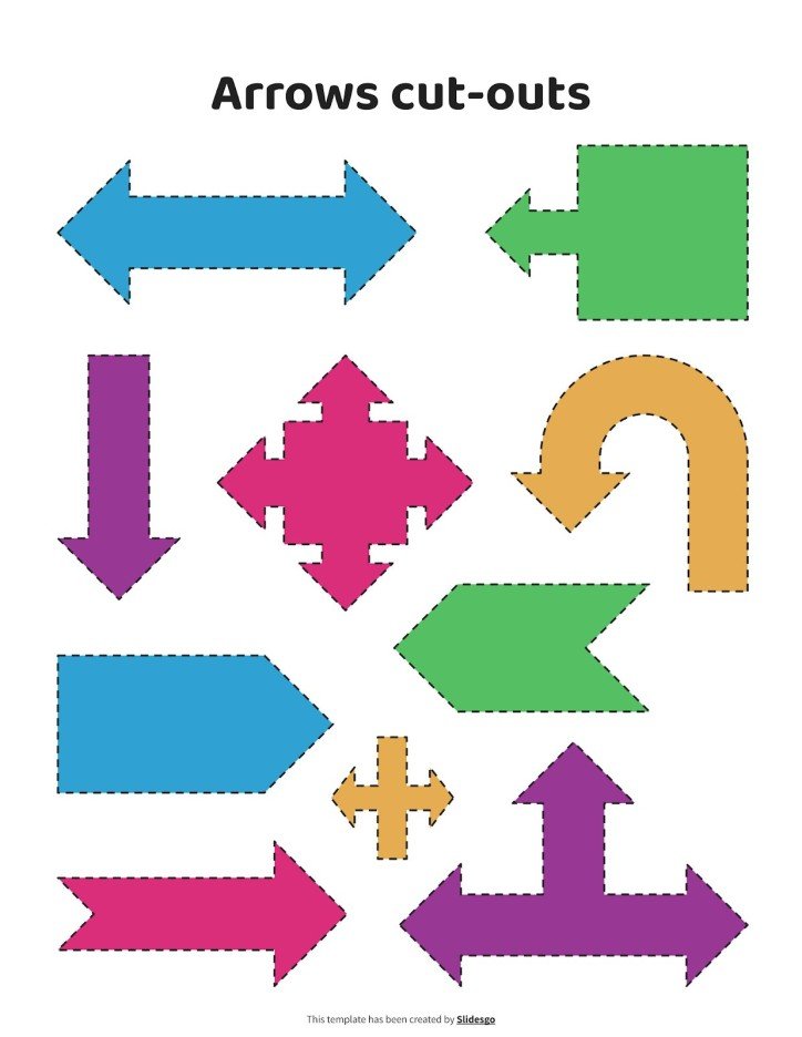 Arrows Cut-outs Template