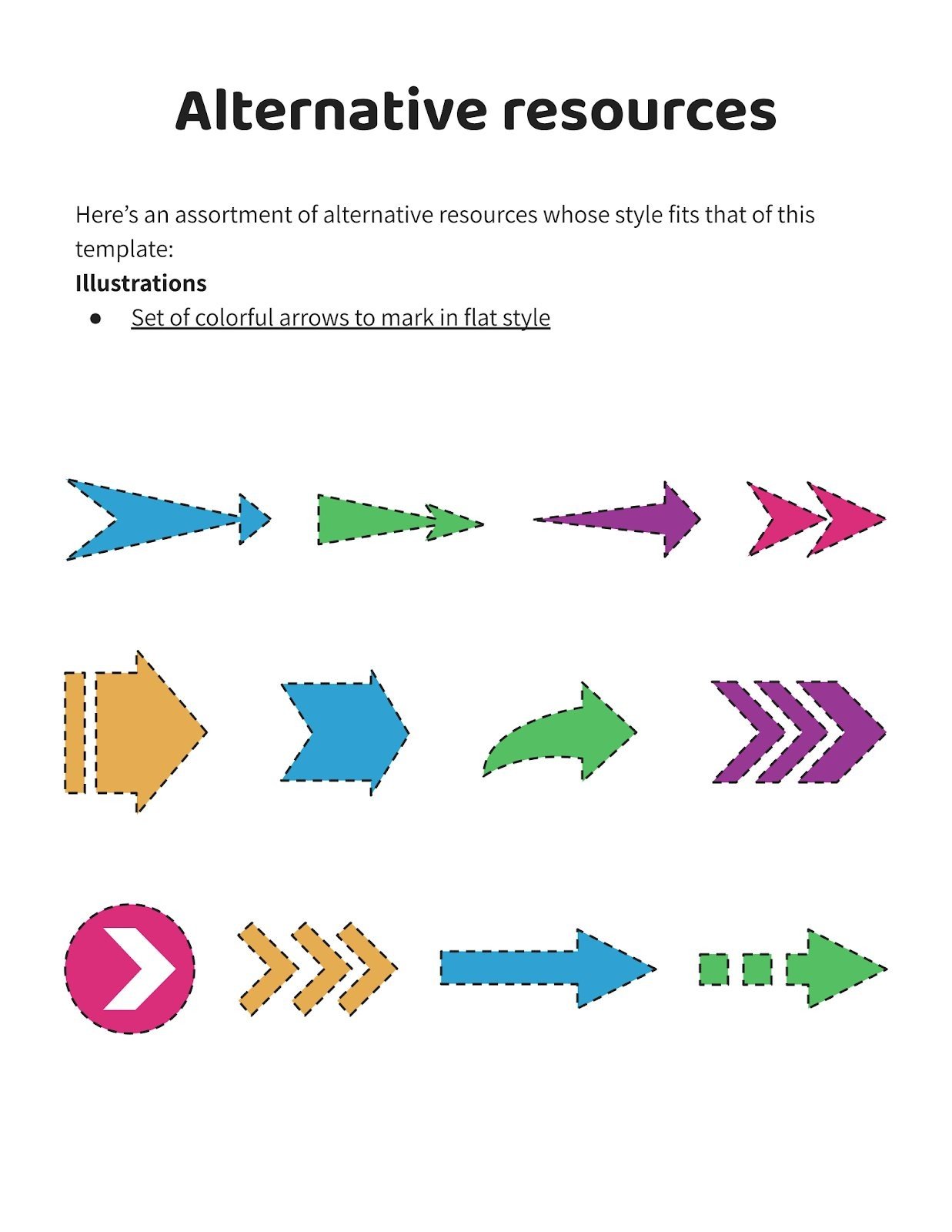Arrows Cut-outs Template