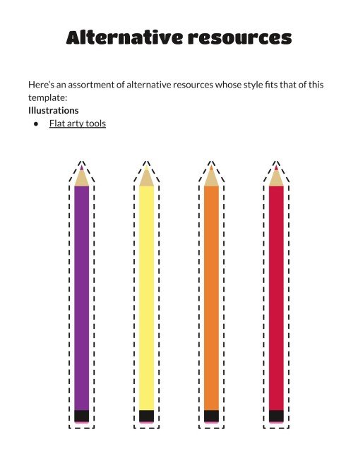 Color Pencil Cut-outs Template