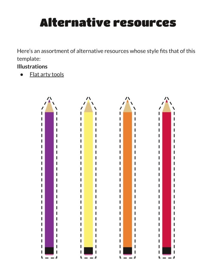 Color Pencil Cut-outs Template