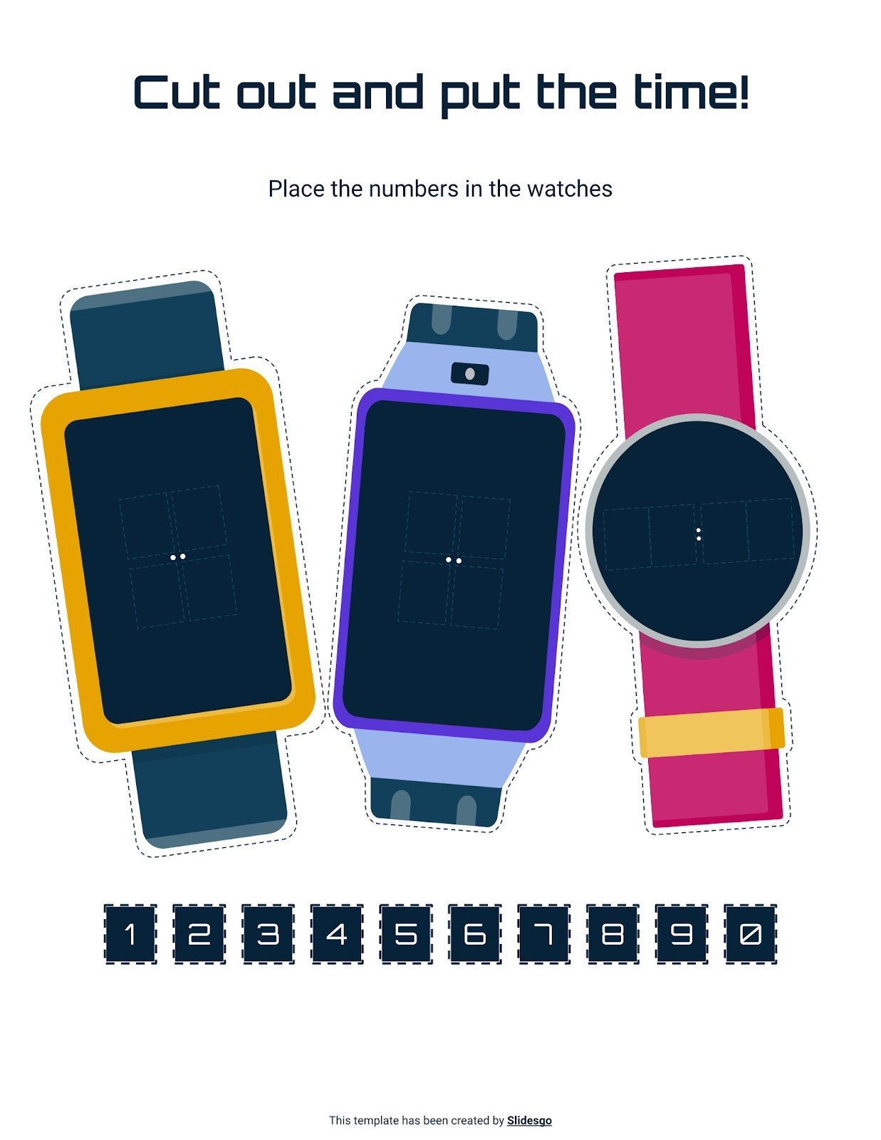 Clock Cut-outs Template