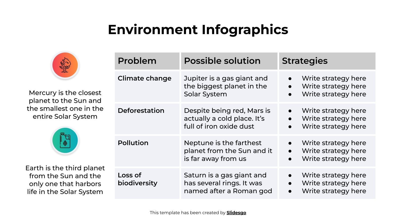 Environment Infographics Template