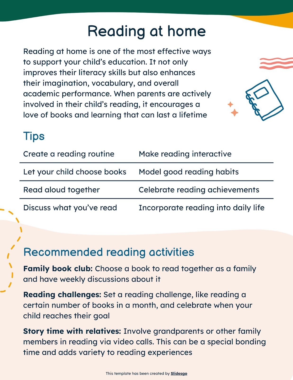Parents Handout Template