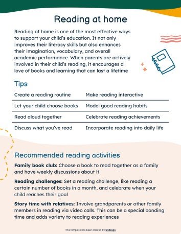 Parents Handout Template