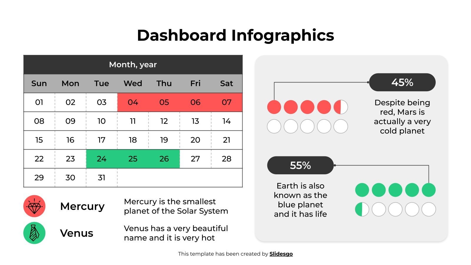 Dashboard Infographics Template