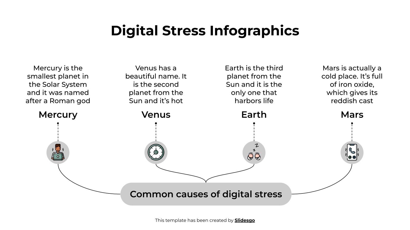 Digital Stress Infographics Template