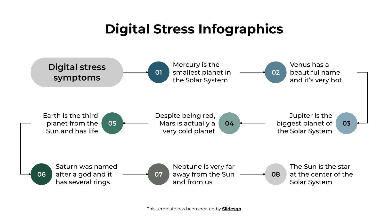 Digital Stress Infographics Template