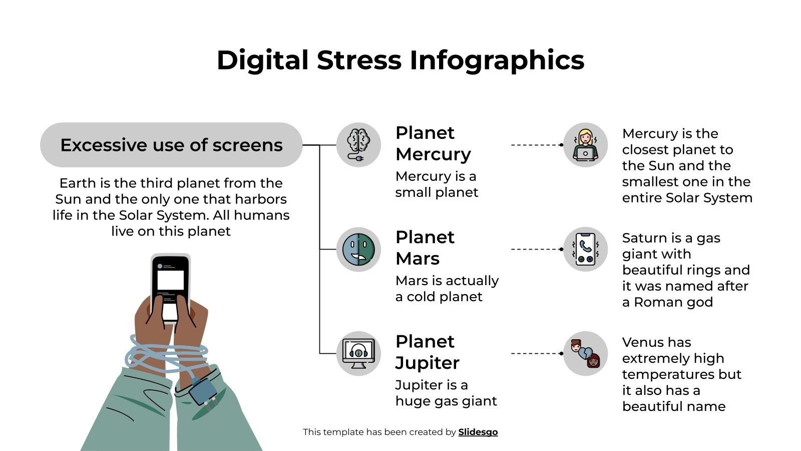 Digital Stress Infographics Template