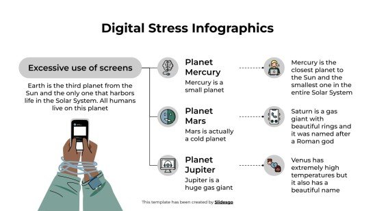 Digital Stress Infographics Template