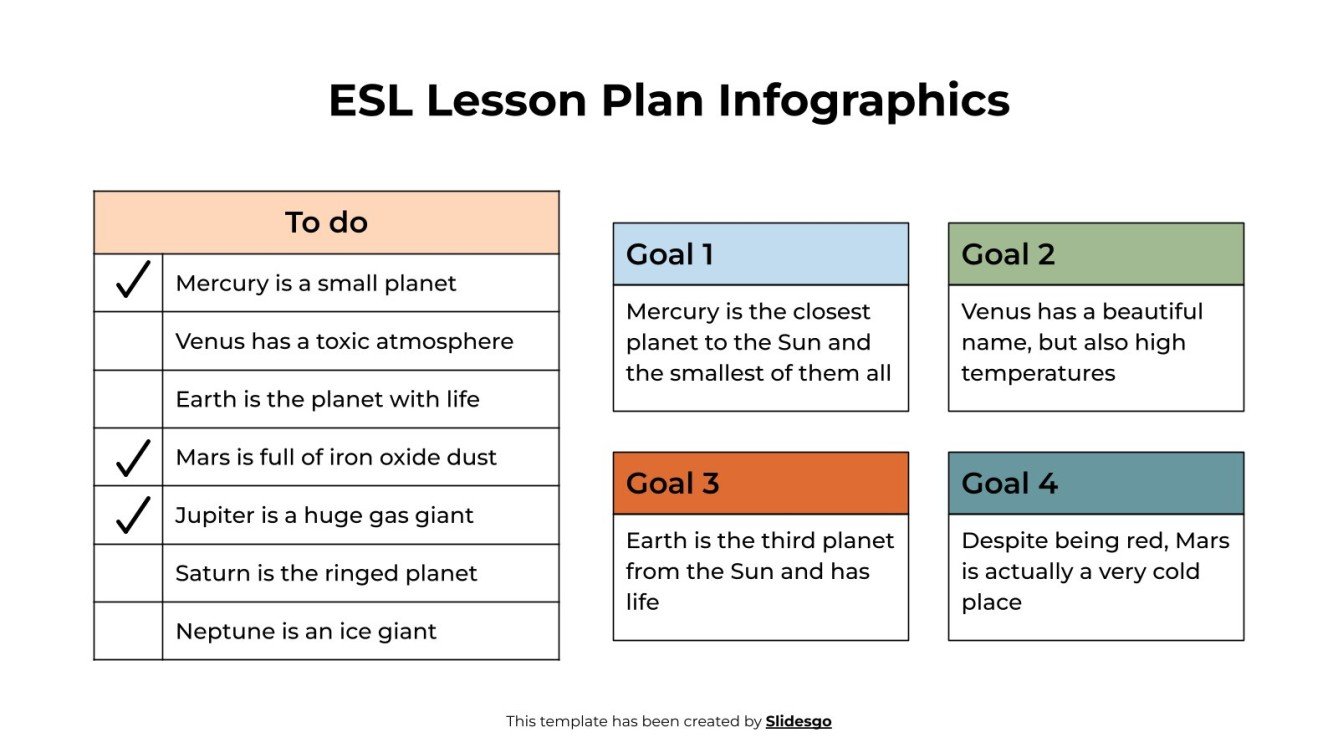 ESL Lesson Plan Infographics Template