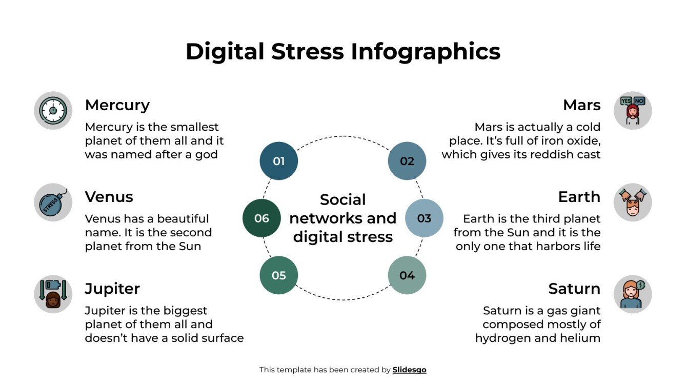 Digital Stress Infographics Template