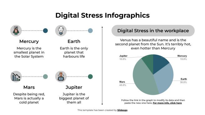 Digital Stress Infographics Template