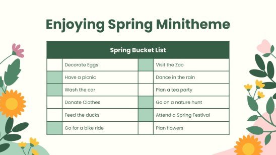 Enjoying Spring Minitheme Infographics Template
