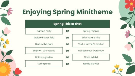 Enjoying Spring Minitheme Infographics Template