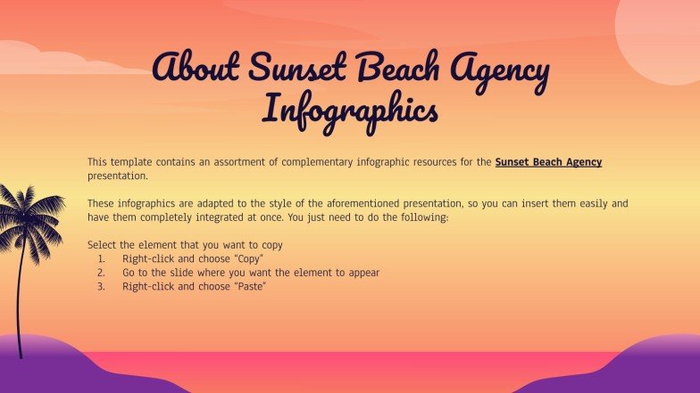 Sunset Beach Agency Infographics Presentation
